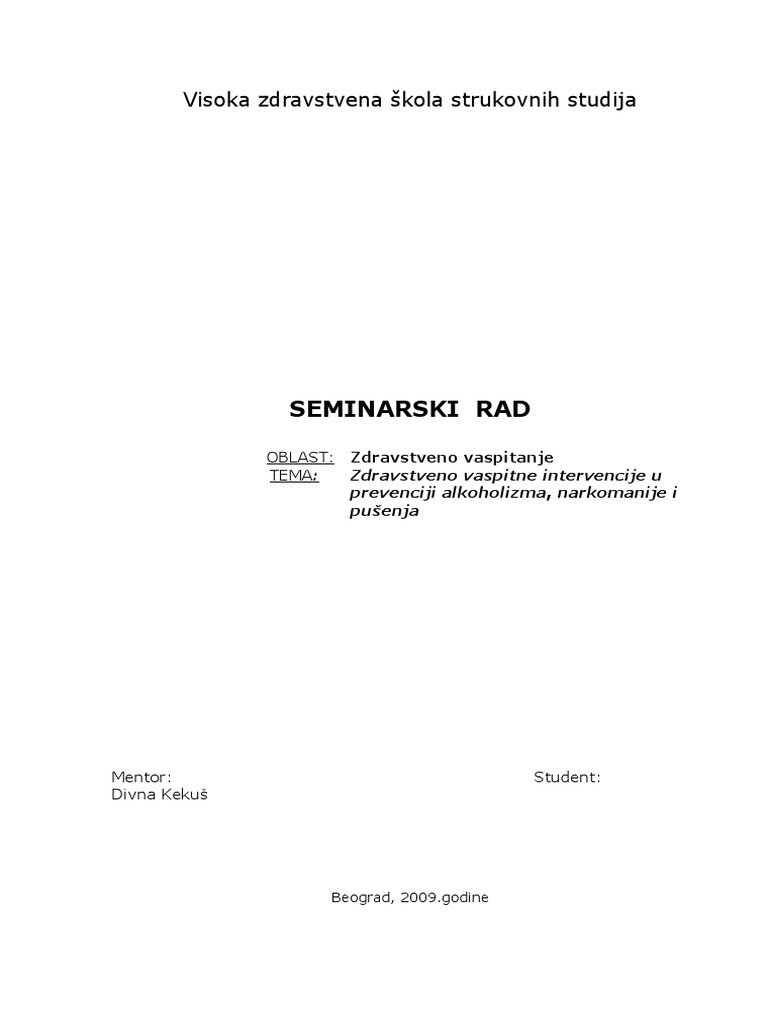 Seminarski | PDF