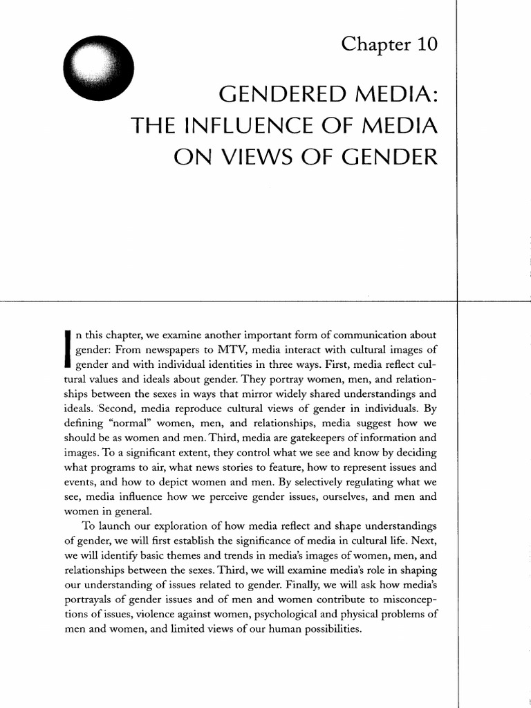 Cendered Media:: The Influence of Media On Views of Gender | PDF ...