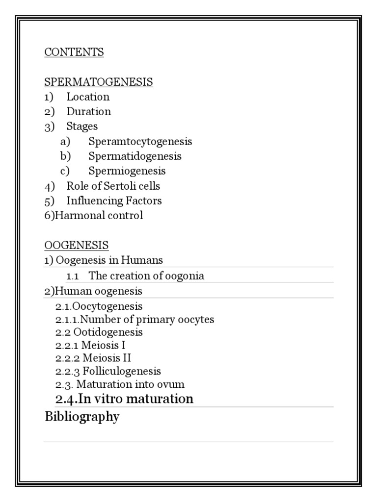 Biology Investigatory Project On Gametogenesis | PDF | Meiosis | Mammal ...
