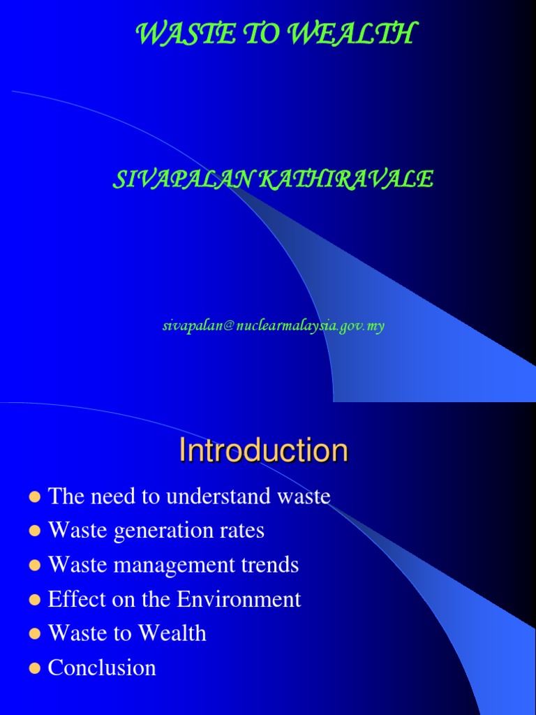 Waste To Wealth by DR Sivapalan Kathiravale | PDF | Municipal Solid ...