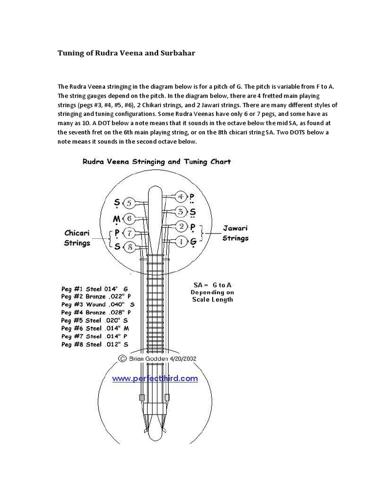 Rudra Veena and Surbahar Tuning Guide | PDF | Art