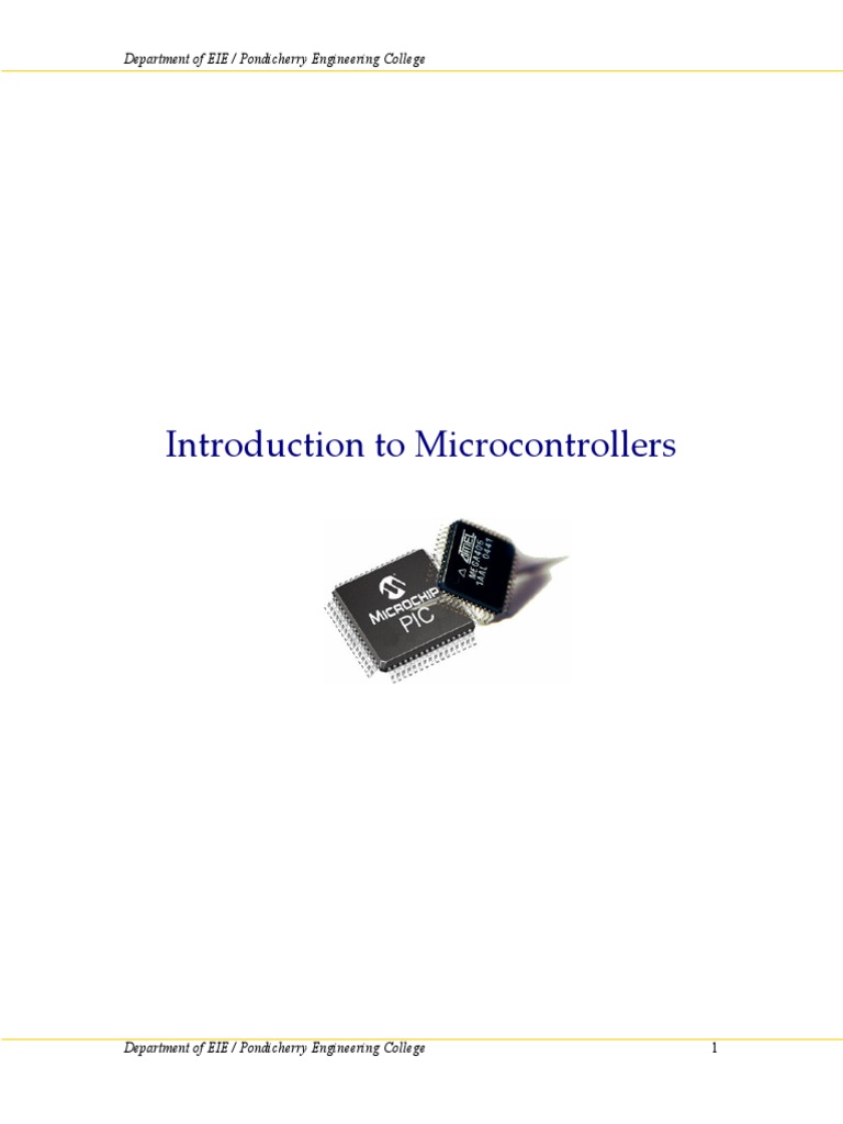 Introduction to Microcontrollers History and Evolution | PDF | Microprocessor | Microcontroller