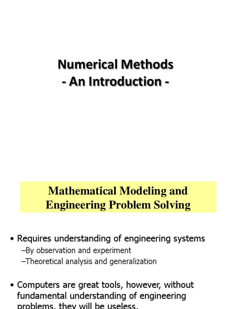Numerical Methods - An Introduction | PDF | Accuracy And Precision ...