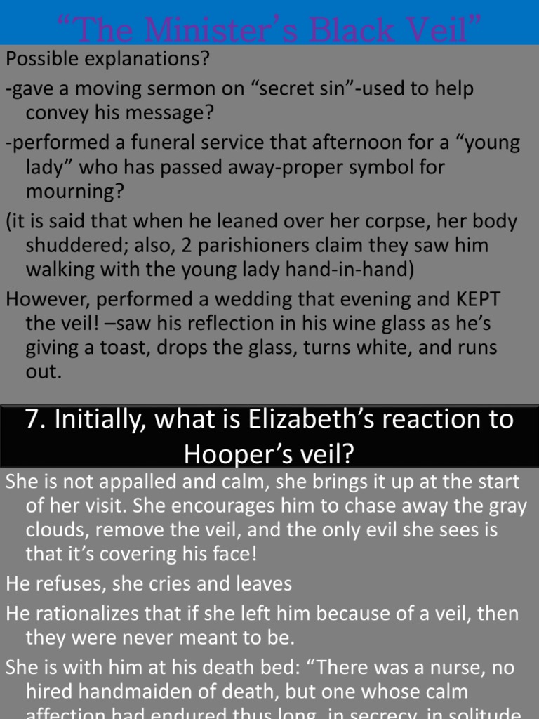 "The Minister's Black Veil Analysis" | PDF | Mystery, Thriller & Crime ...