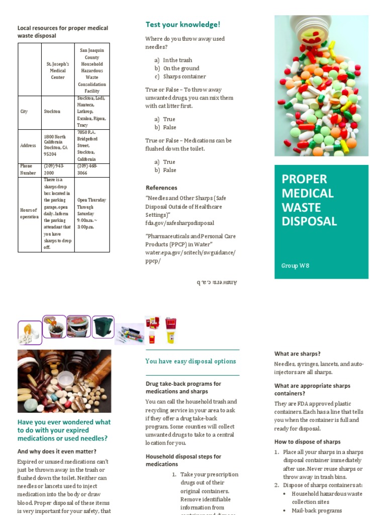 Medical Waste Disposal Brochure | PDF | Materials | Health Care