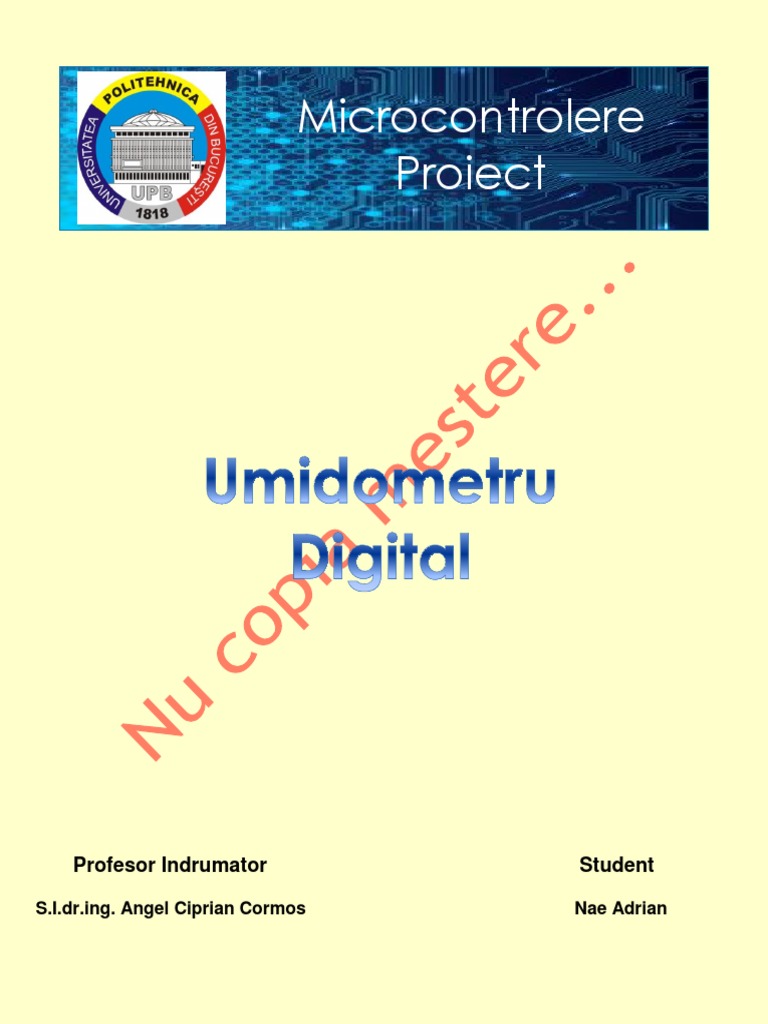 Proiect Microprocesoare Adrian Nae Grupa 8316 | PDF