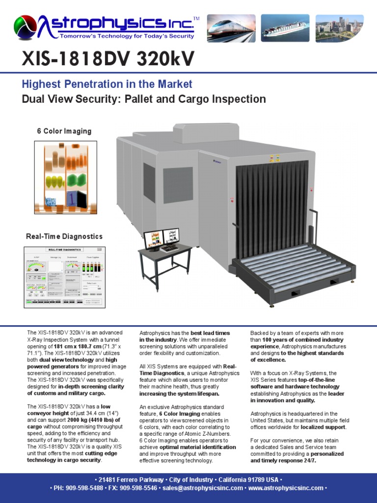 XIS-1818DV 320kV: Highest Penetration in The Market | PDF | Cargo | Video