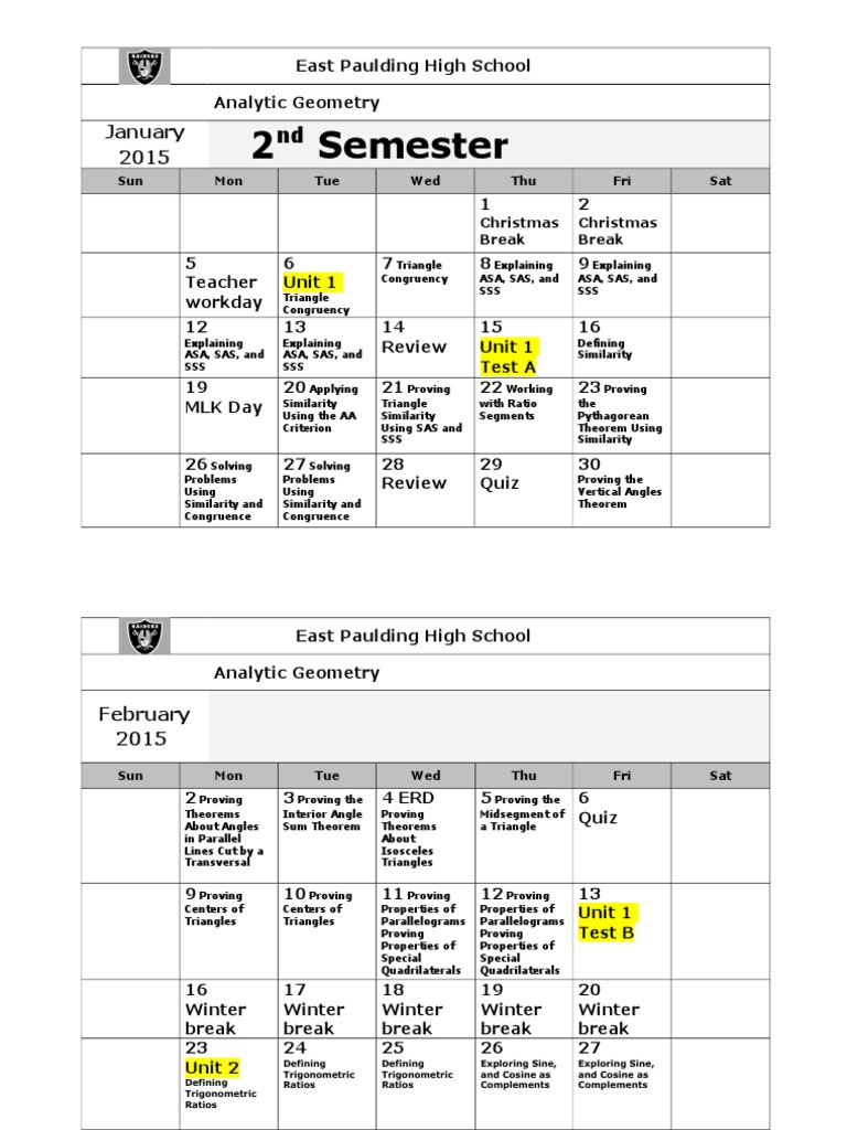 Geometry Unit 1 | PDF