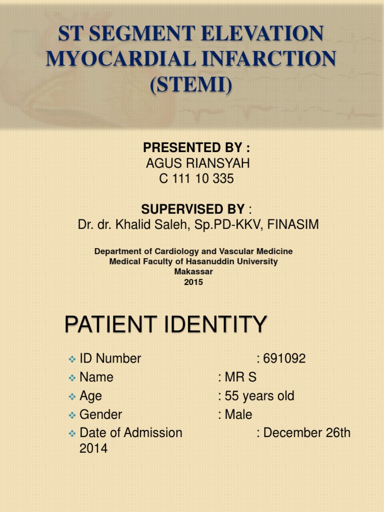 Comprehensive Case Study of a 55-Year-Old Male Presenting with ST ...