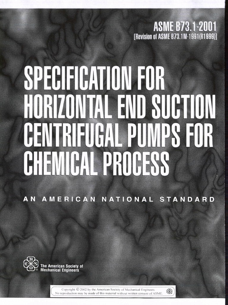 Asme Ansi B73.1 - 2001 | PDF
