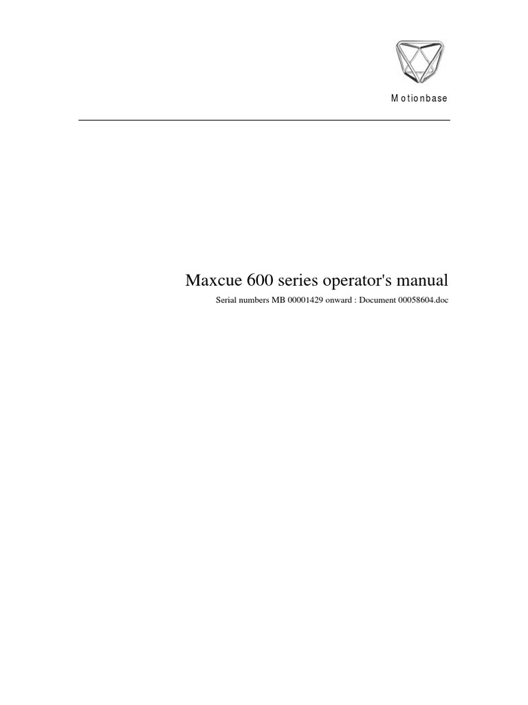 M600 Operator Guide | PDF | Mains Electricity | Electrical Wiring