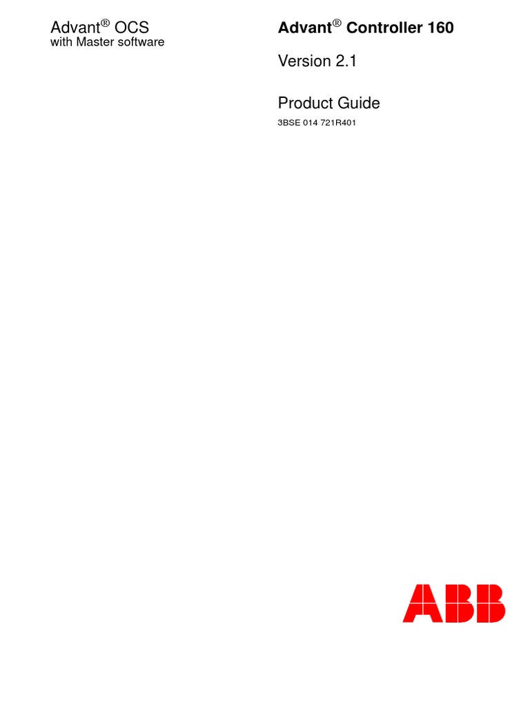 Advant Controller 160 Version 2 1 Product Guide | PDF | Power Supply ...