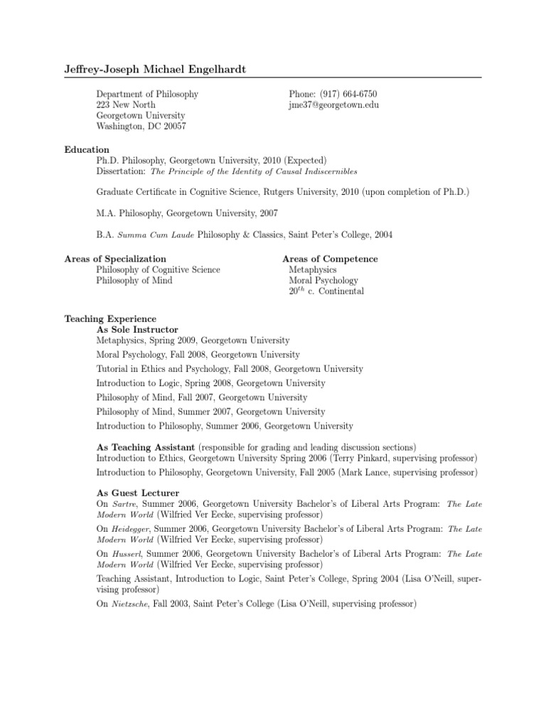 Je Rey-Joseph Michael Engelhardt | PDF | Pragmatism | Metaphysics