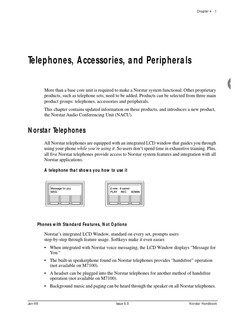 Norstar Telephones M7410 M7310 M7208 | PDF | Telephone | Modem