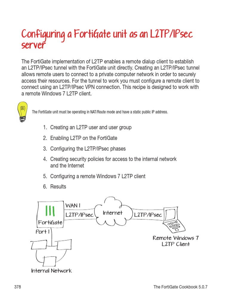 Configuring A FortiGate Unit As An L2TP IPsec Server | PDF | Virtual Private Network | Ip Address