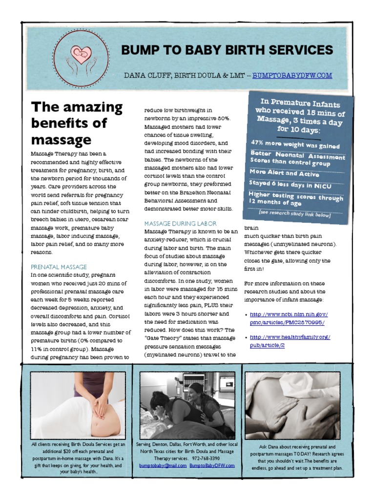 Handoutmassage | PDF | Childbirth | Massage