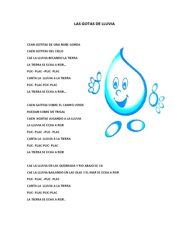 Las Gotas de Lluvia Cancion | PDF | Naturaleza