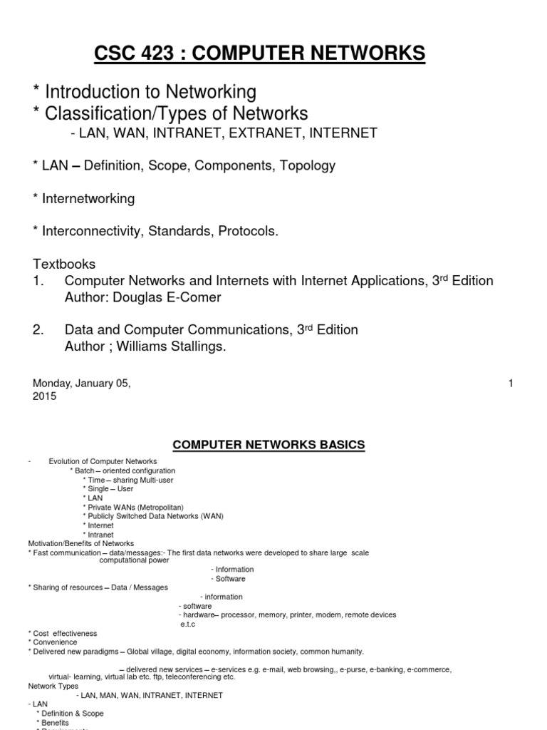 Csc 423 Lecture Materials Pdf Internet Protocol Suite Internet Protocols 6996