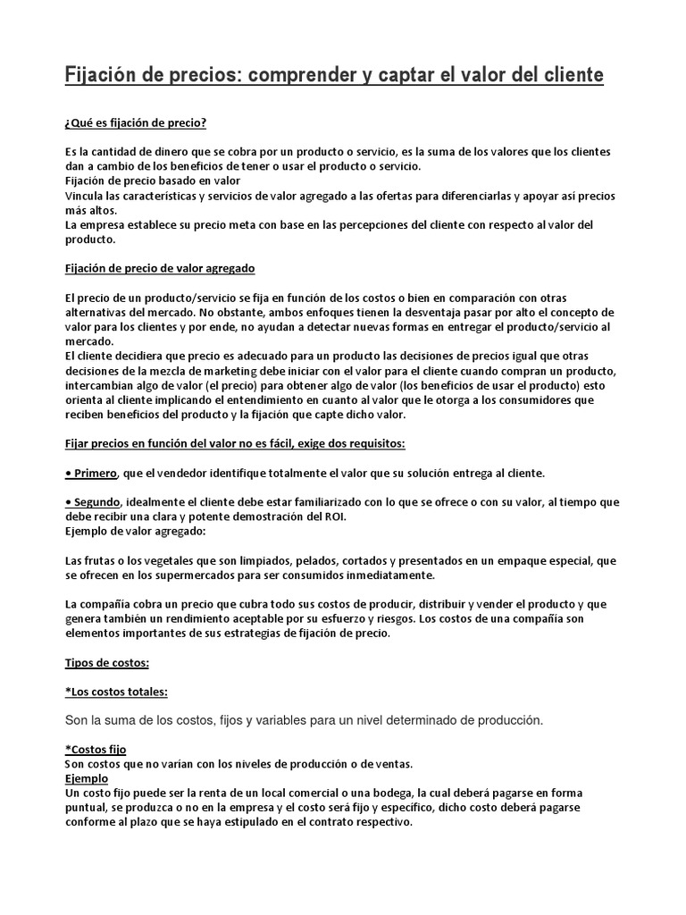 Estrategias de Fijación de Precios Efectivas | PDF | Precios | Mercado ...