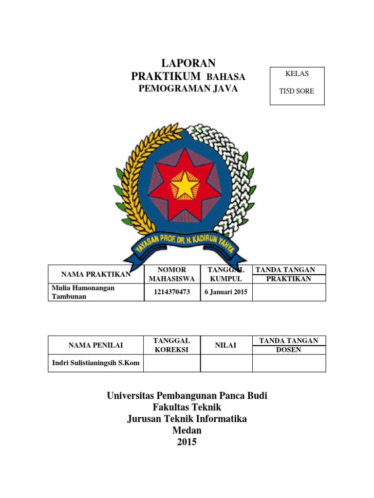 Laporan Praktikum - Bahasa Pemograman Java | PDF | Komputer
