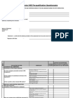 Pre-Tender HSE Qualification Questionnaire and Answers | PDF | Personal ...