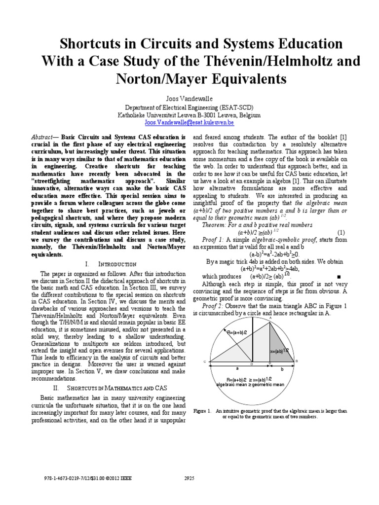 Shortcut For Solving Circuit Problems | PDF | Electrical Impedance ...