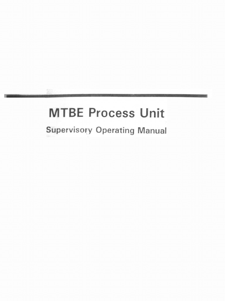 MTBE Unit | PDF