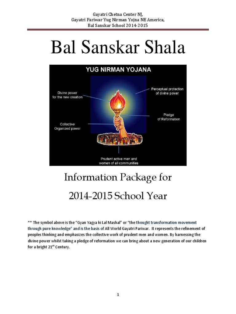 Final Bal Sanskar School Package 2014-2015!7!1 | PDF | Religion And Belief