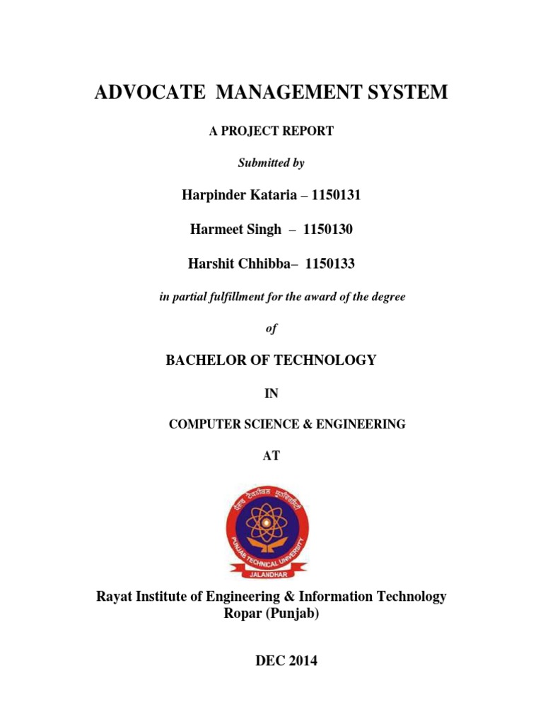 Advocate Management System | PDF | Computers