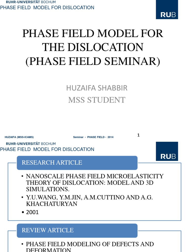 Phase Field Presentation | PDF | Dislocation | Elasticity (Physics)