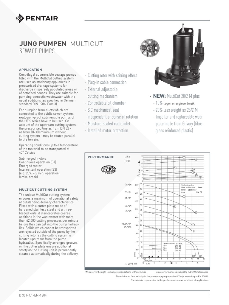 Catalog Tehnic Pompe MultiCut 20-76 | PDF | Pump | Pipe (Fluid Conveyance)