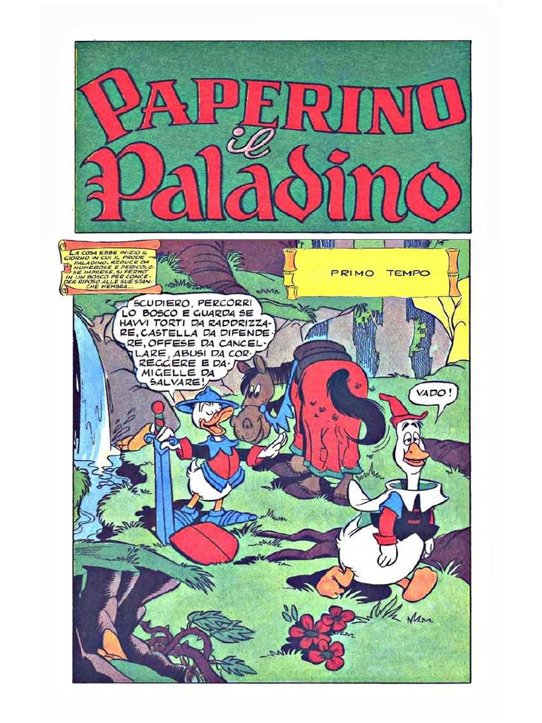 Paperino Il Paladino (Topolino 0247-0248) | PDF