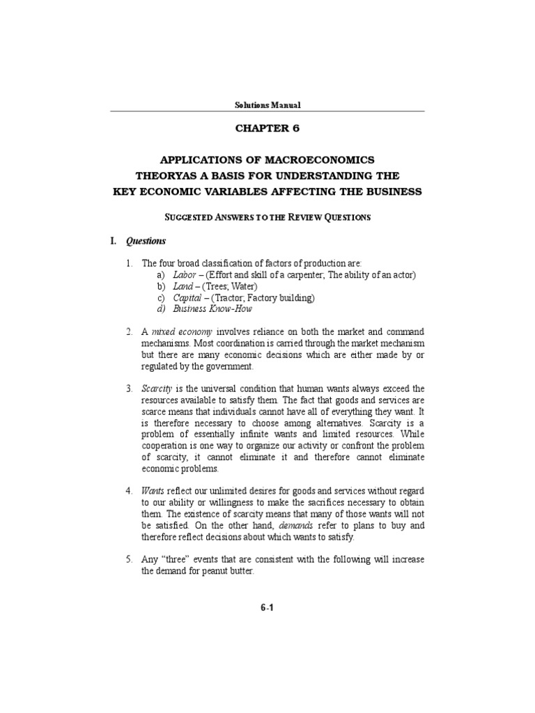 Chapter 6 - Answer | PDF | Inflation | Supply (Economics)