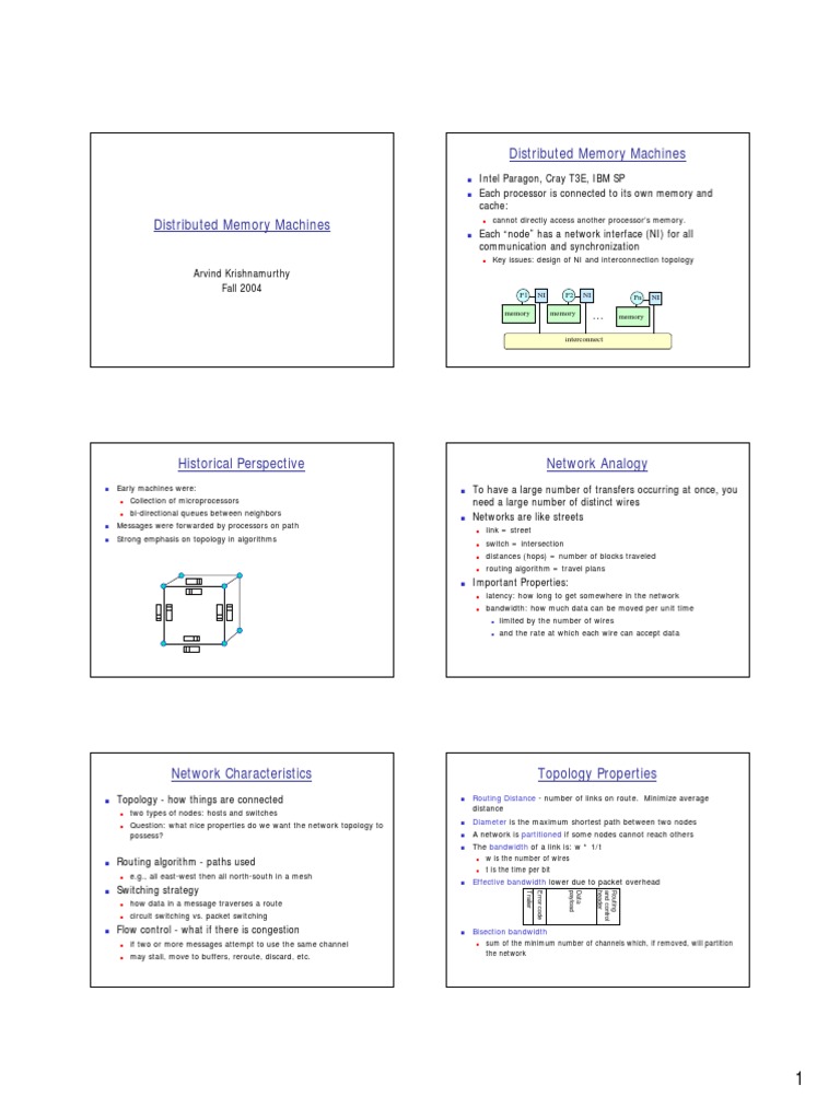 Distributed Memory Machines Pdf Routing Message Passing Interface