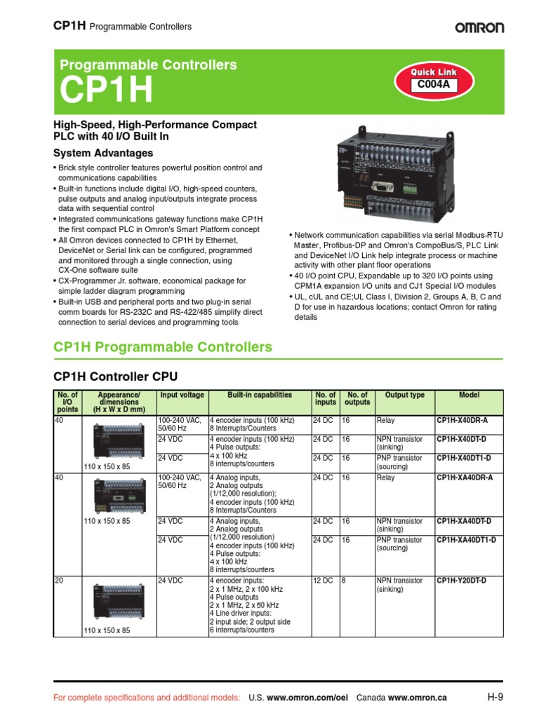 Manual Del CP1H | PDF | Programmable Logic Controller | Indemnity