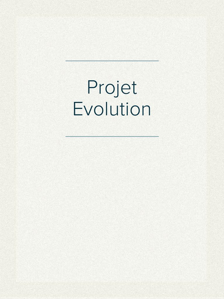 Projet Evolution | PDF | Serveur (Informatique) | Sauvegarde (informatique)