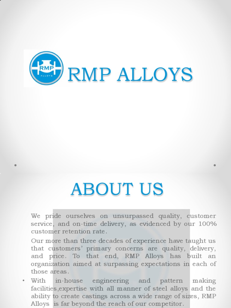 RMP Profile | PDF | Foundry | Steel