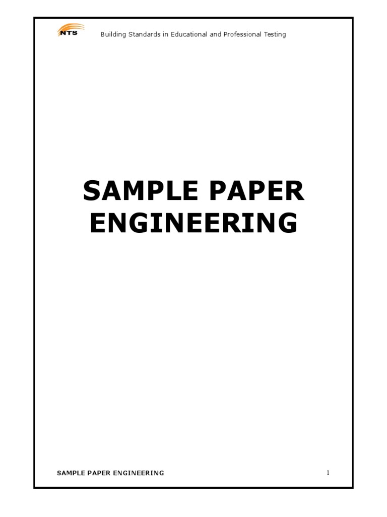 NTS Engineering Sample Paper | PDF