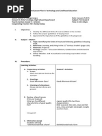 Cookery Grade 10 (Quarter III) Lesson 1 | PDF | Lesson Plan | Cooking