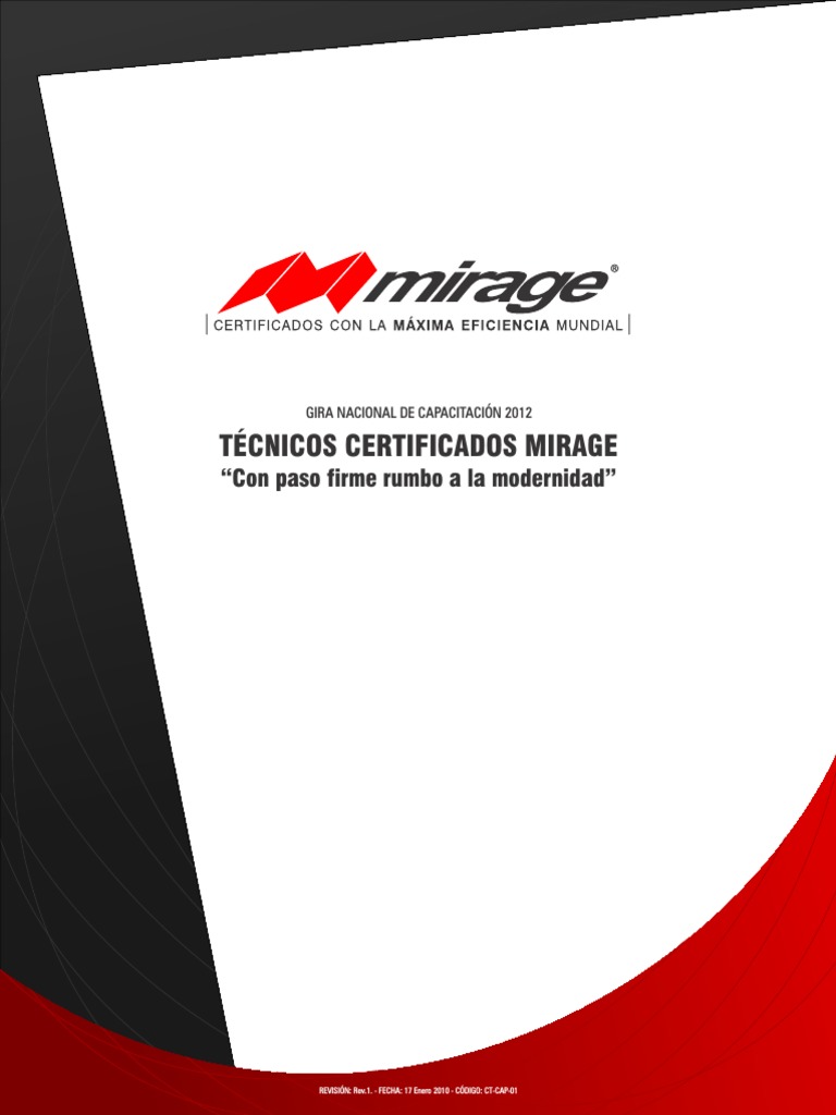 Tecnicos Certificados Mirage 2012 | PDF | Caldera | Cantidades fisicas