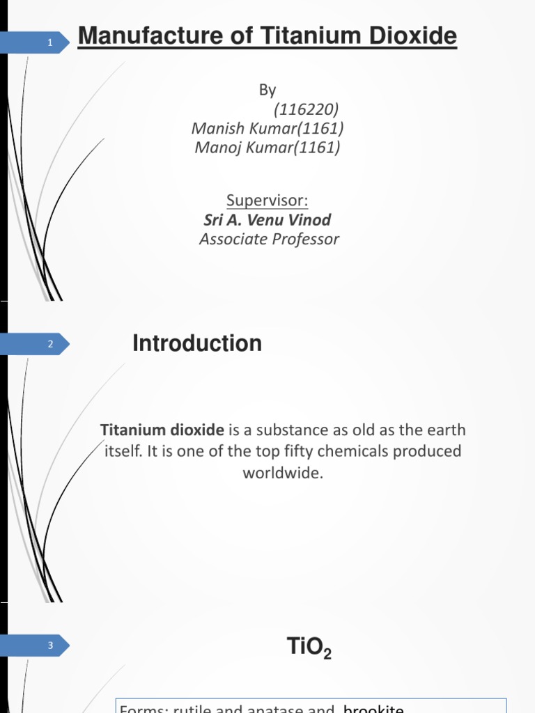 Titanium Dioxide Manufacturing Insights | PDF | Titanium Dioxide | Titanium