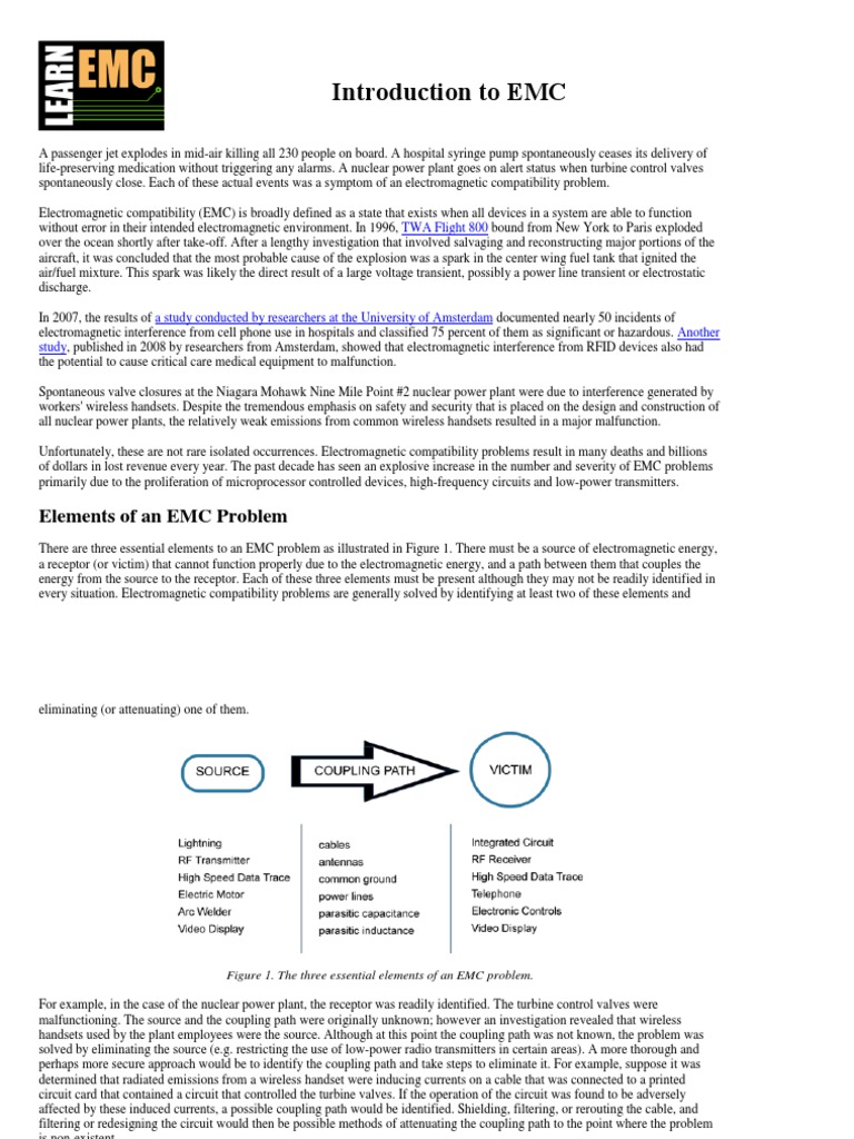 T1 Introduction To EMC | PDF | Electromagnetic Compatibility ...