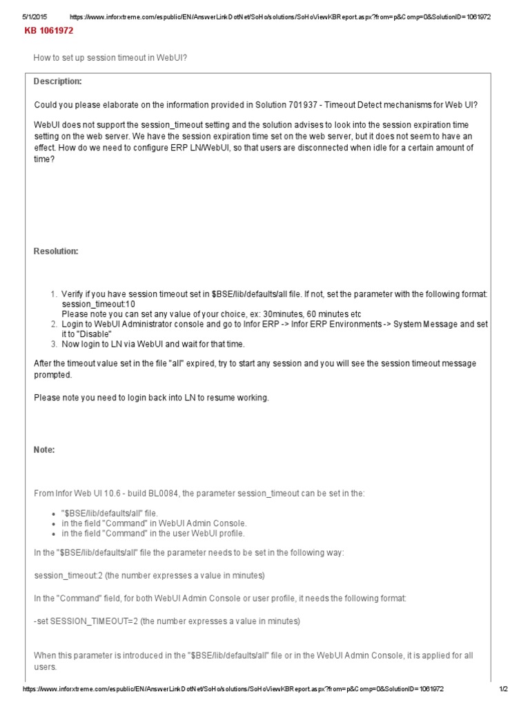 Configure WebUI Session Timeout | PDF | World Wide Web | Internet & Web