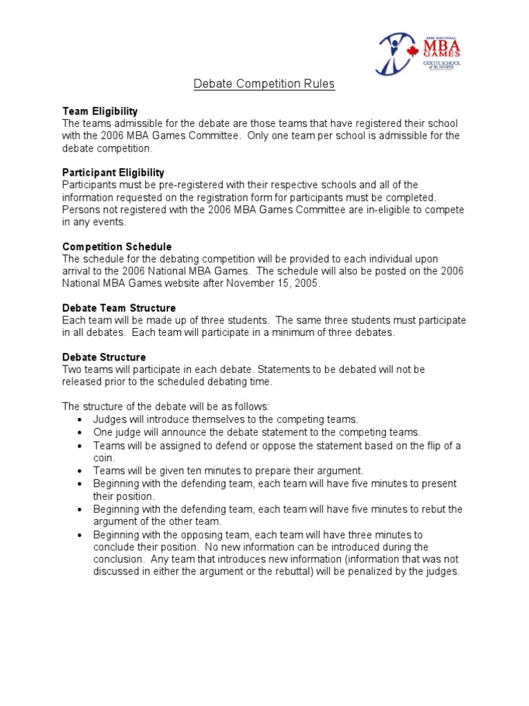 Debate Rules | Download Free PDF | Public Sphere