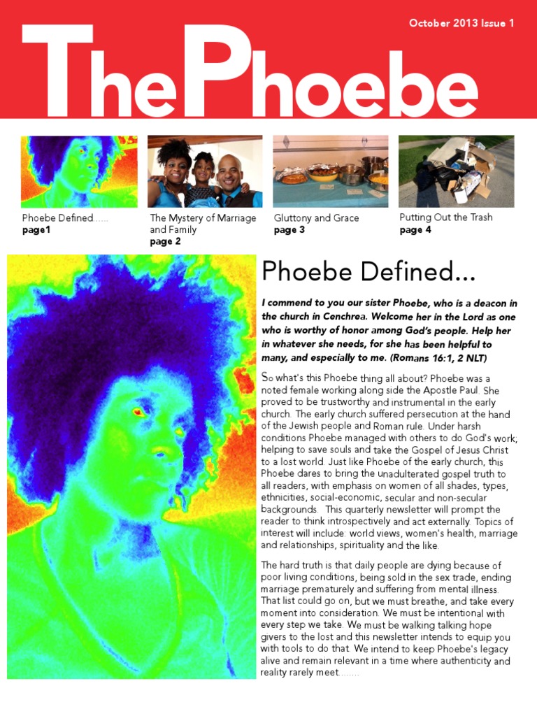 The Phoebe Issue 1 | PDF | Early Christianity | Epistle To The Romans