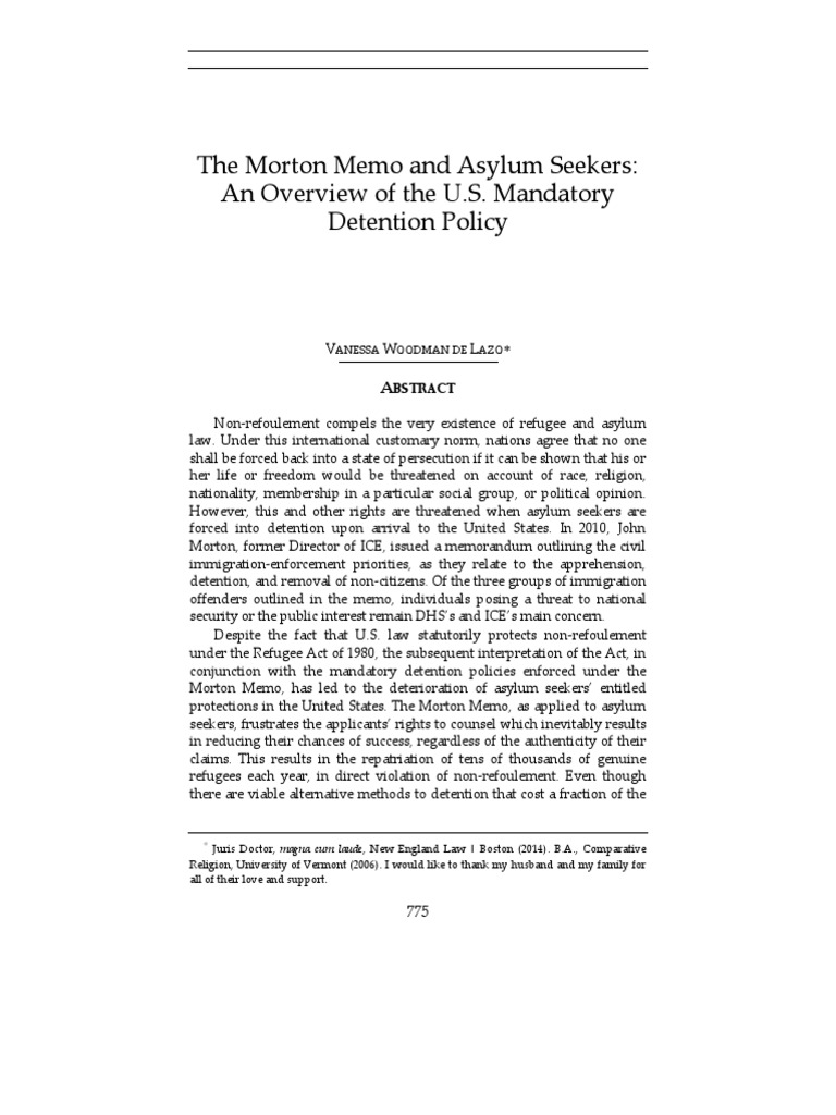 U.S. Mandatory Detention Policy Overview | PDF | Immigration Detention ...