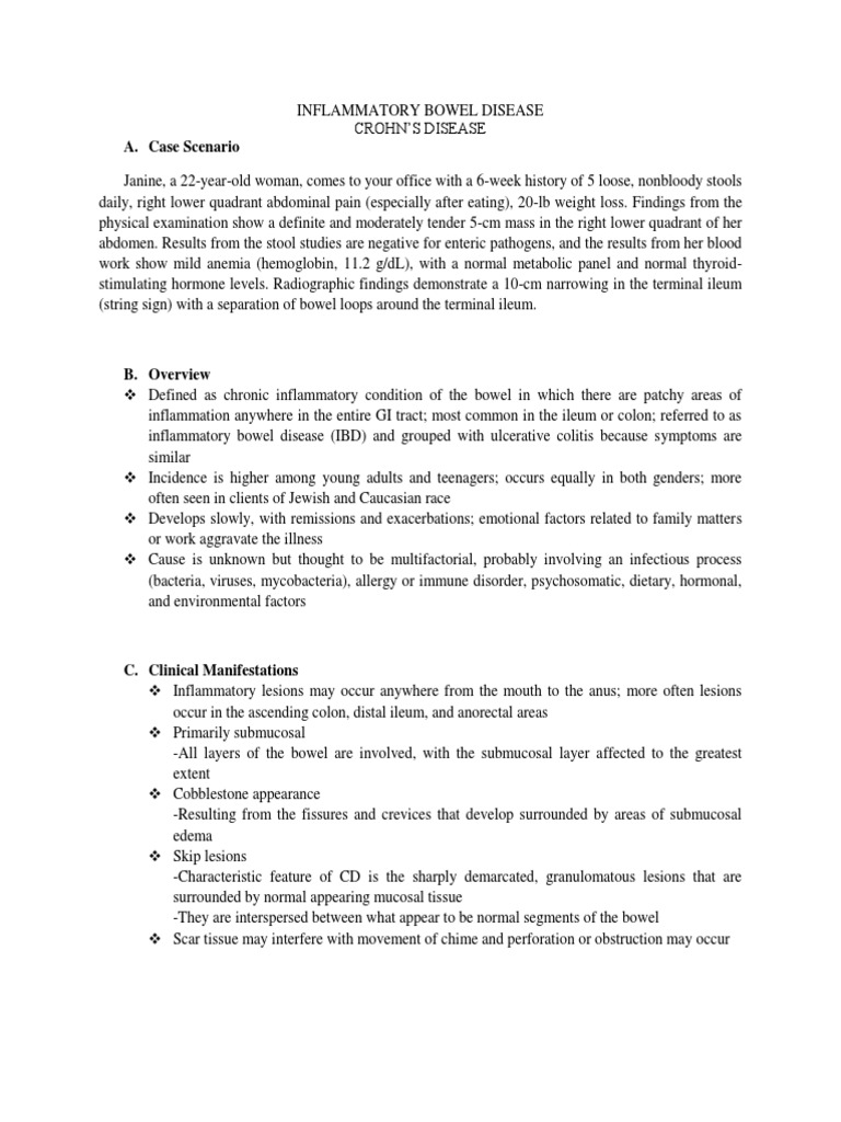 Inflammatory Bowel Disease | PDF | Inflammatory Bowel Disease ...