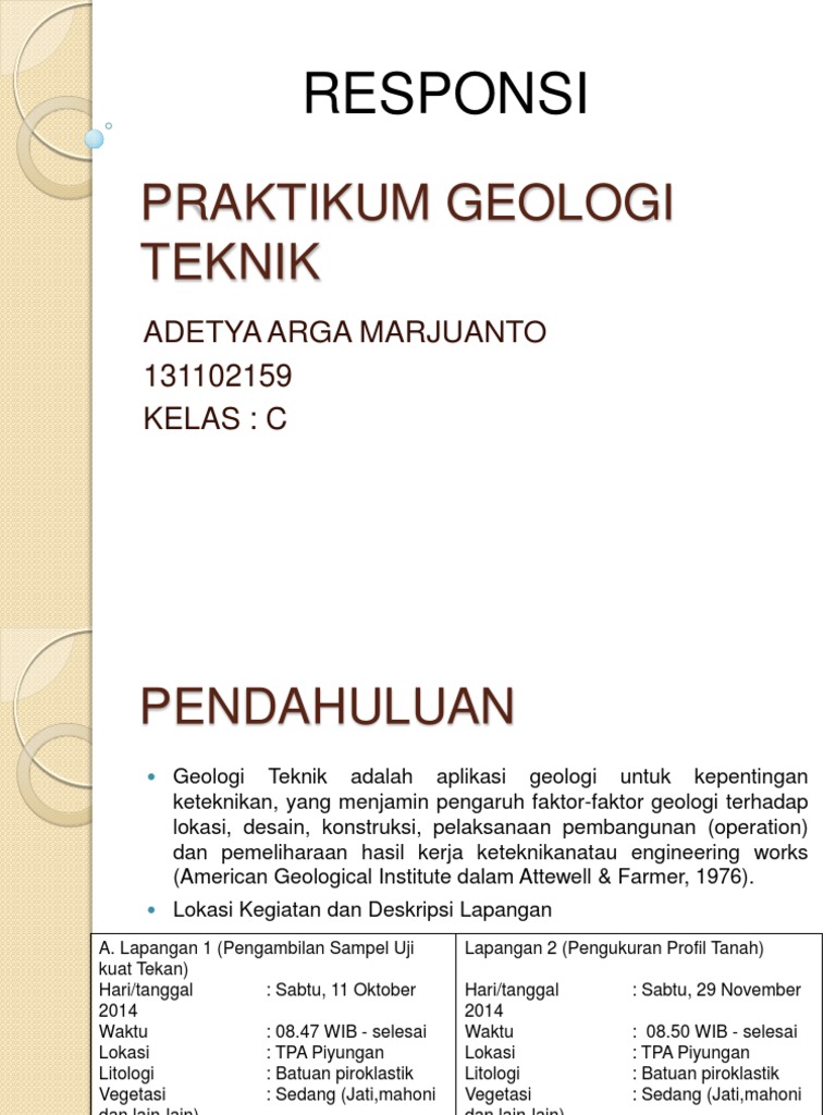 Praktikum Geologi Teknik | PDF | Sains & Matematika