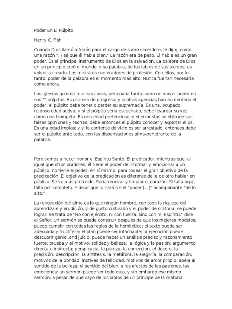 Poder en El Pulpito | PDF | Verdad | Cristo (título)