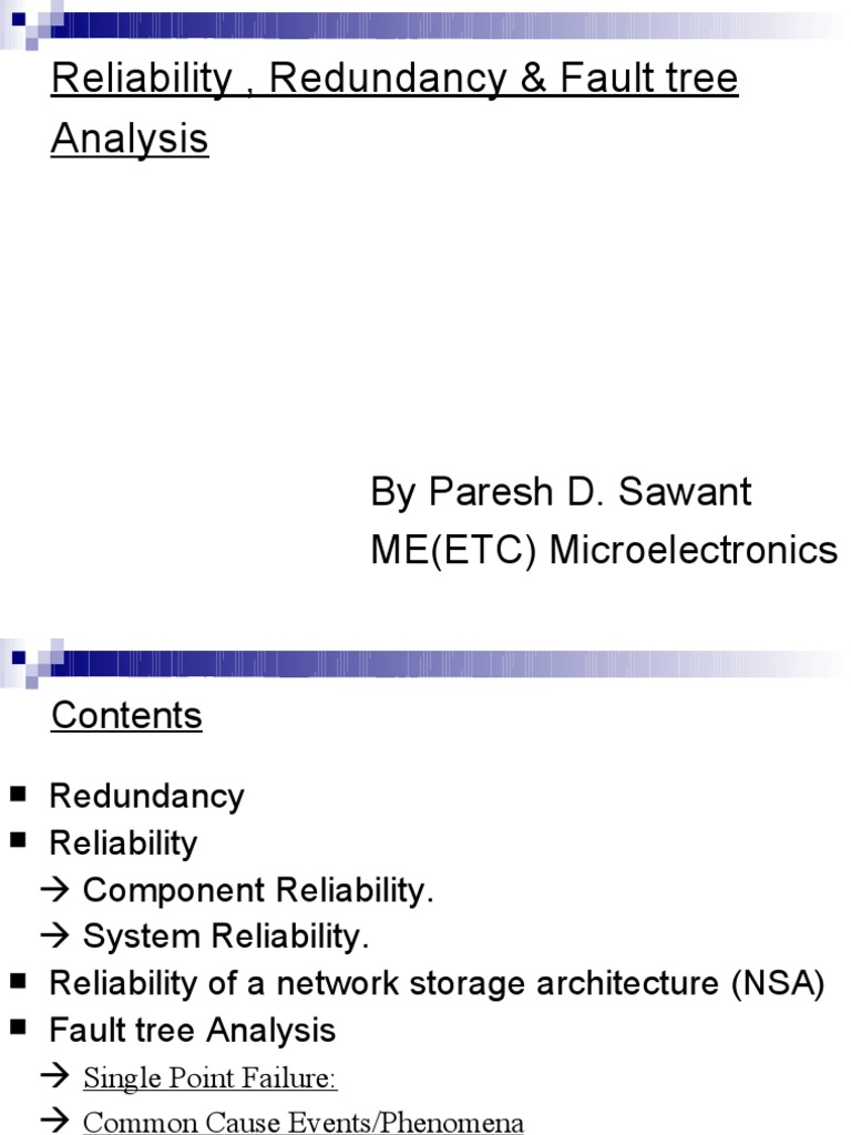 Reliability & Fault Tree Analysis | PDF | Reliability Engineering | Systems Theory